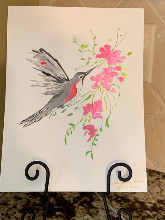 Hummingbird - Kathi Jacobs Fodor - Paintings & Prints, Animals, Birds ...