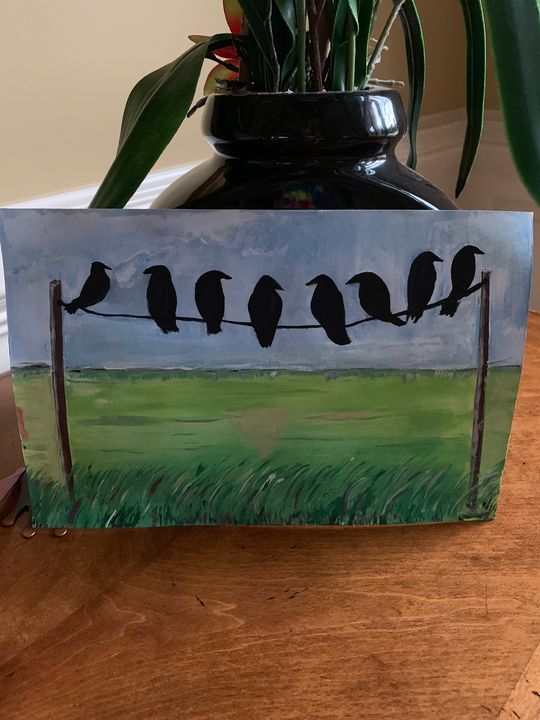 Meeting of the Crows - Kathi Jacobs Fodor - Paintings & Prints, Animals ...