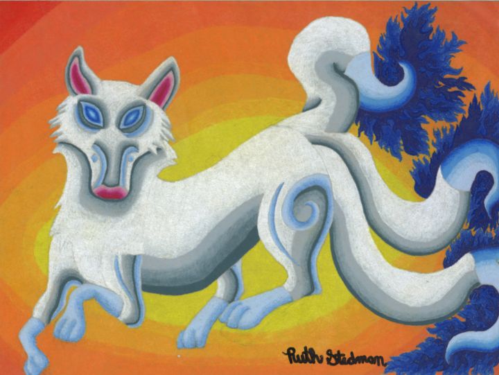 Fox with Blue Flames - Ruth's Creative Illustrations - Drawings ...