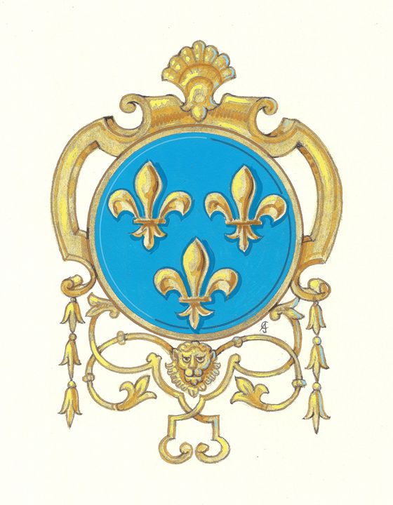 Royal Arms of France (CJ) - Orleans Heraldry & Fine Art - Paintings ...