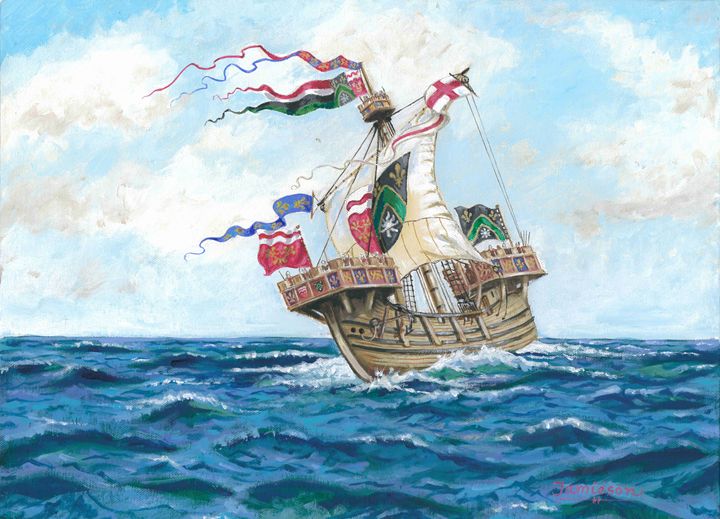 Heraldic Ship (ASJ) - Orleans Heraldry & Fine Art - Paintings & Prints ...