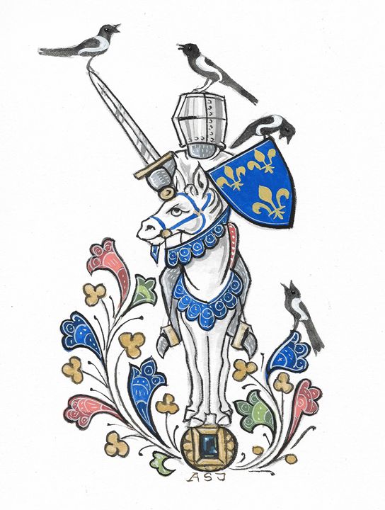 French Royal Knight (ASJ) - Orleans Heraldry & Fine Art - Paintings ...