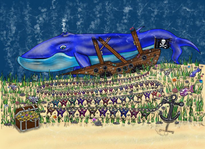 Star fish and the pirate ship - Scott Morton - Drawings & Illustration ...
