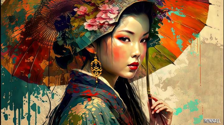 Asian Beauty #2 - Ronnall Art - Digital Art, Ethnic, Cultural, & Tribal, Asian & Indian ...