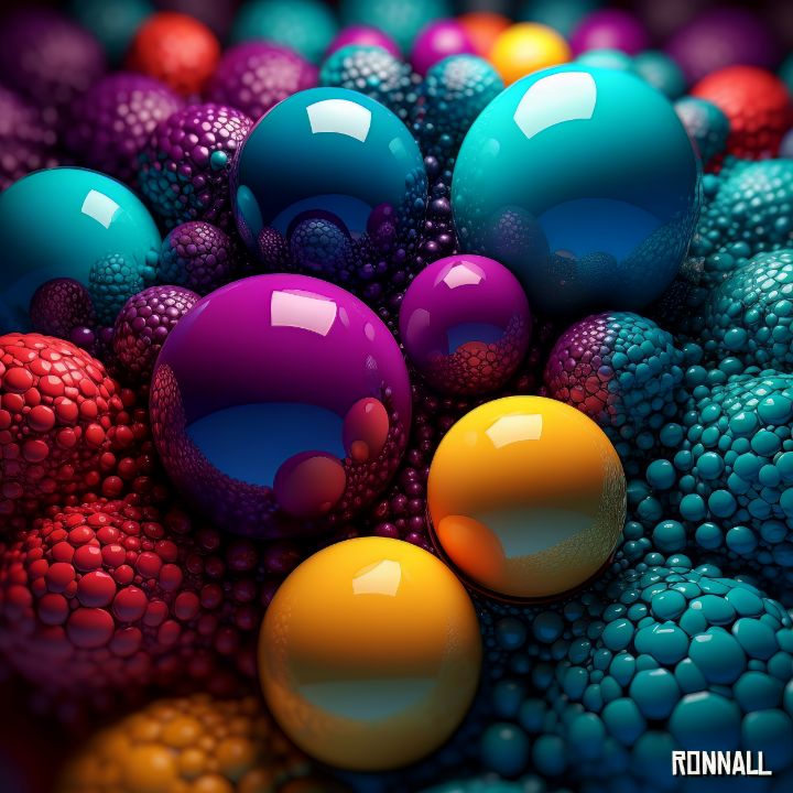 Color Balls #2 - Ronnall Art - Digital Art & AI, Abstract, Color - ArtPal