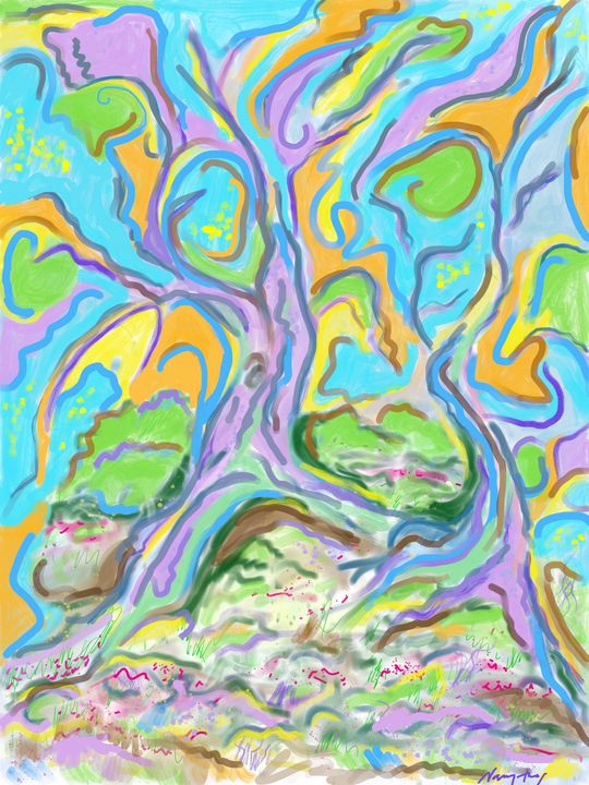 Tree Dance #2 - Nancy Davies Tang - Digital Art, Landscapes & Nature ...