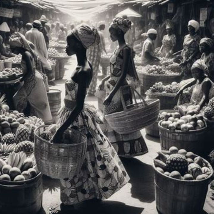 Sunny Market of Africa - Artpleasuredesign - Digital Art, Ethnic ...