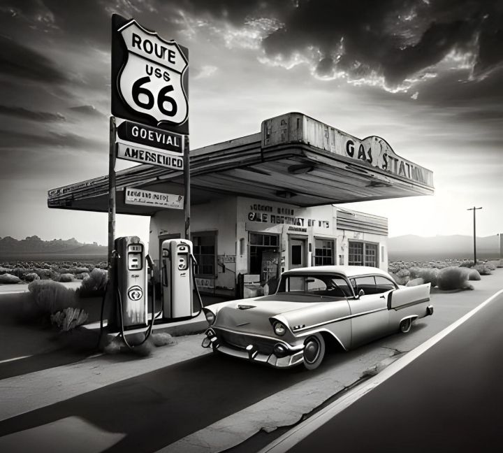 Legends of Route 66 - Artpleasuredesign - Digital Art & AI, Places ...