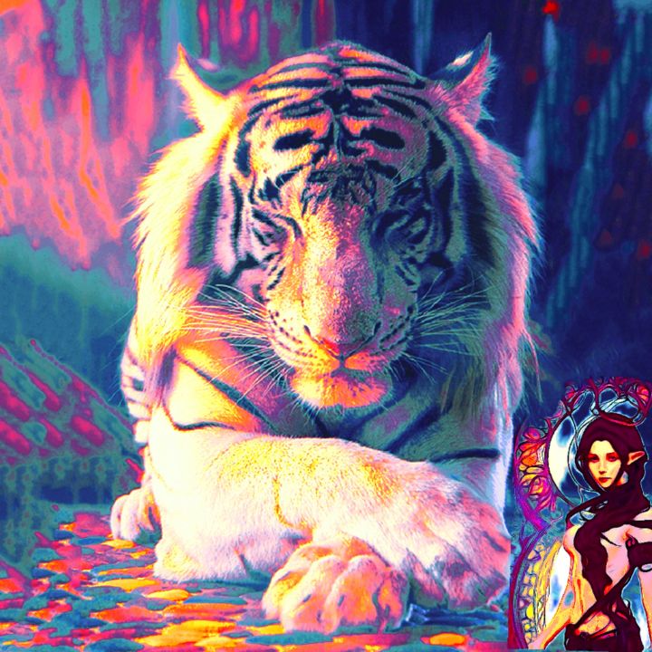 Caves of tiger - Digital art - Paintings & Prints, Animals, Birds ...