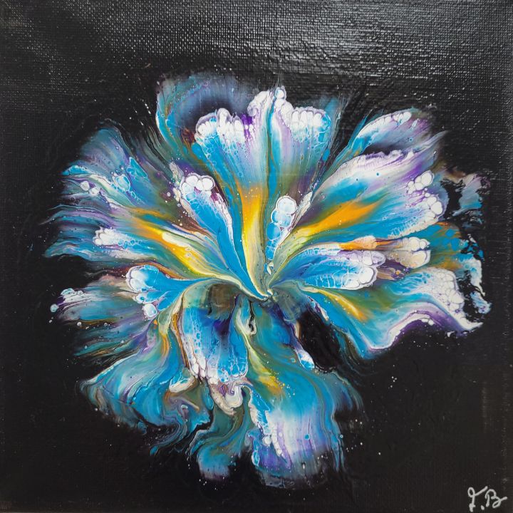 Blue flower - Florence Acrylic Art - Paintings & Prints, Abstract ...
