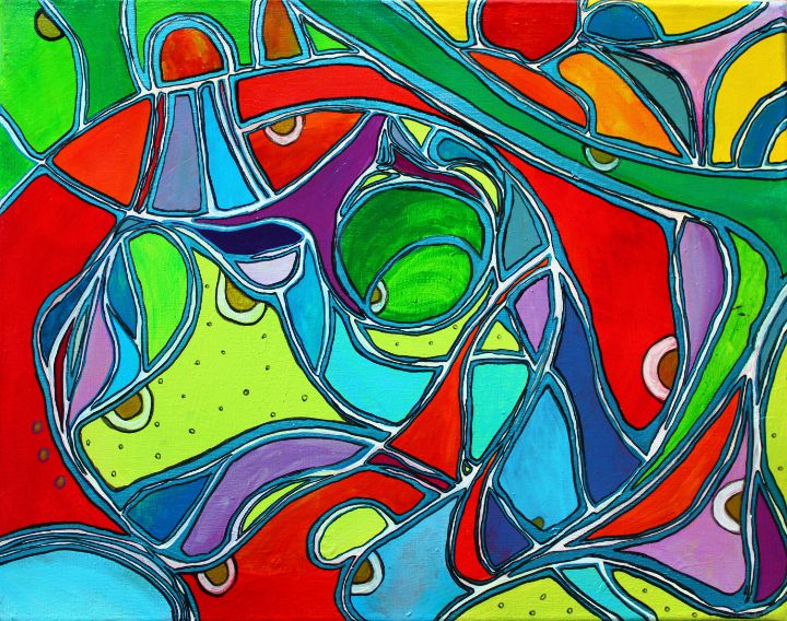 Garden - Vibrant Vistas: A Haven for Colorful Abstract Art - Paintings ...