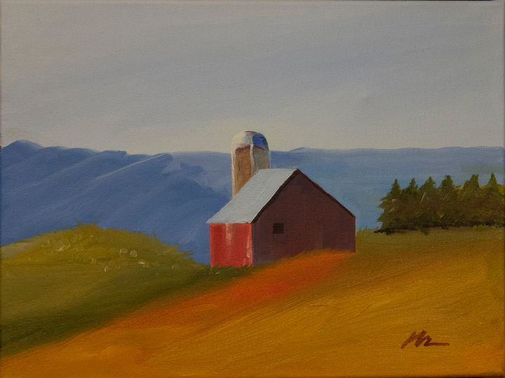 Alone on a Hill - B Anderson Painting - Paintings & Prints, Buildings ...