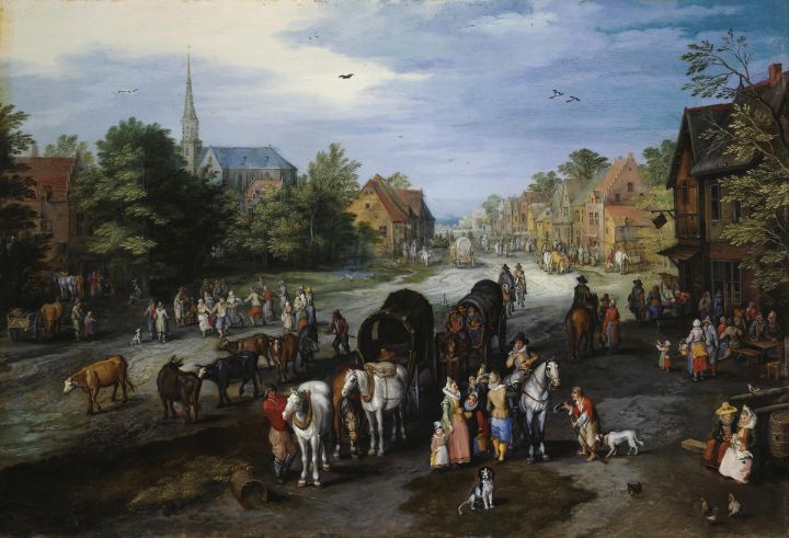 View of the Village of Schelle - Great Art Library - Paintings & Prints ...