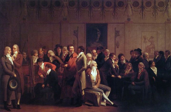 Meeting of Artists in Isabey's Studi - Great Art Library - Paintings ...