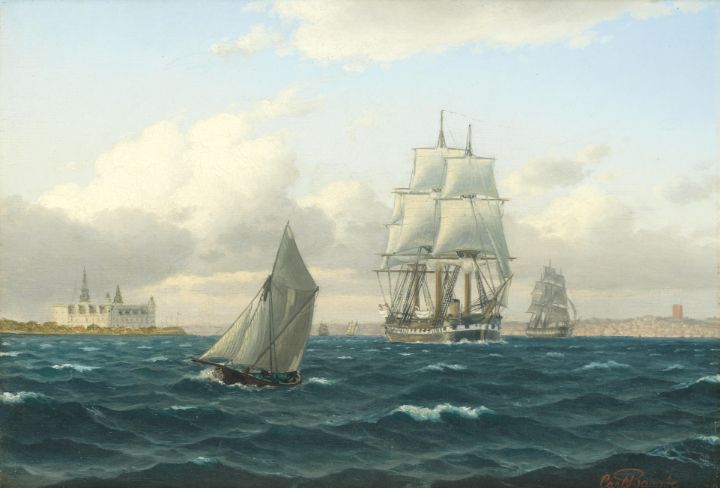 A screw frigate and other ships off - Great Art Library - Paintings ...
