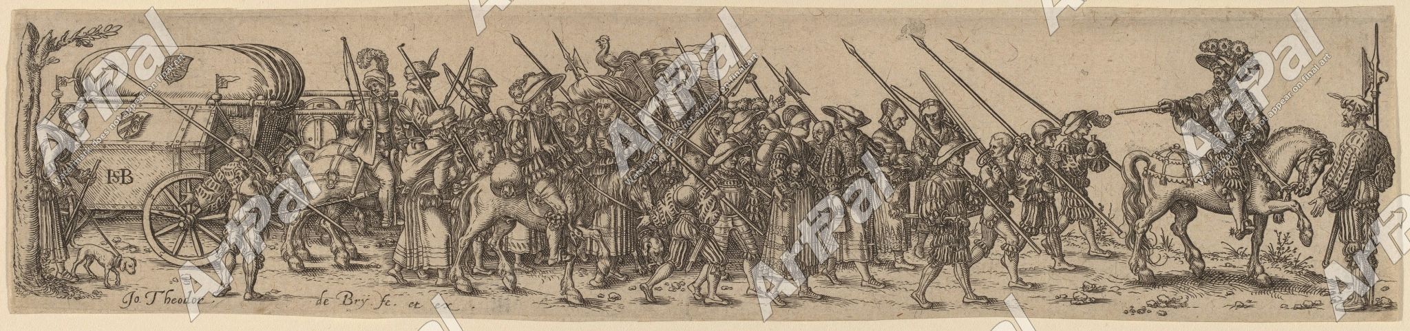 The Baggage Train with the Sergeant - Great Art Library - Paintings ...