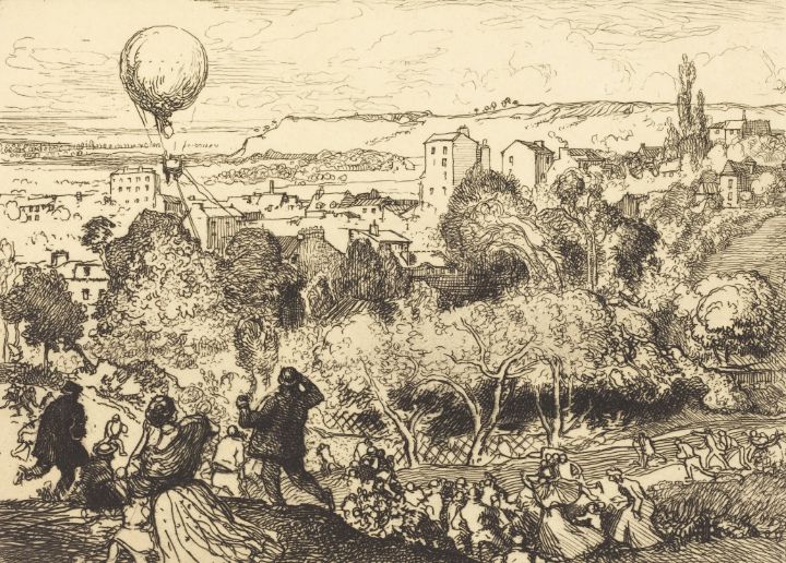 The Falling Balloon - Great Art Library - Paintings & Prints, People ...