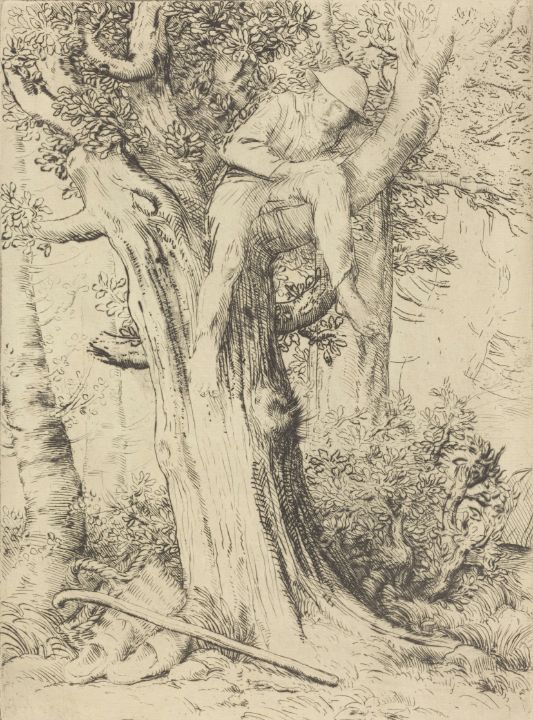 Landscape with a Boy in a Tree - Great Art Library - Paintings & Prints ...