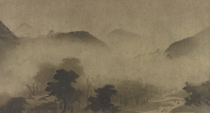 Landscape mountains in mist - Great Art Library - Paintings & Prints ...