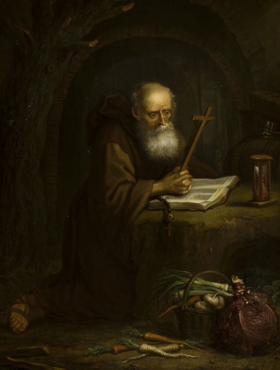 A Hermit at Prayer - Great Art Library - Paintings & Prints, People ...