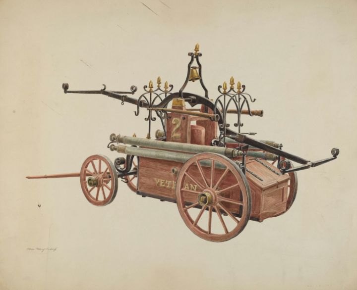 Hand Powered Fire Pump - Great Art Library - Paintings & Prints, People ...