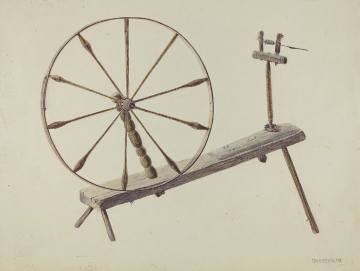 Spinning Wheel - Great Art Library - Paintings & Prints, People ...