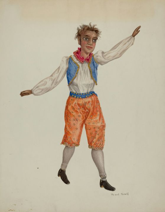 puppet-tight-rope-walker-great-art-library-paintings-prints