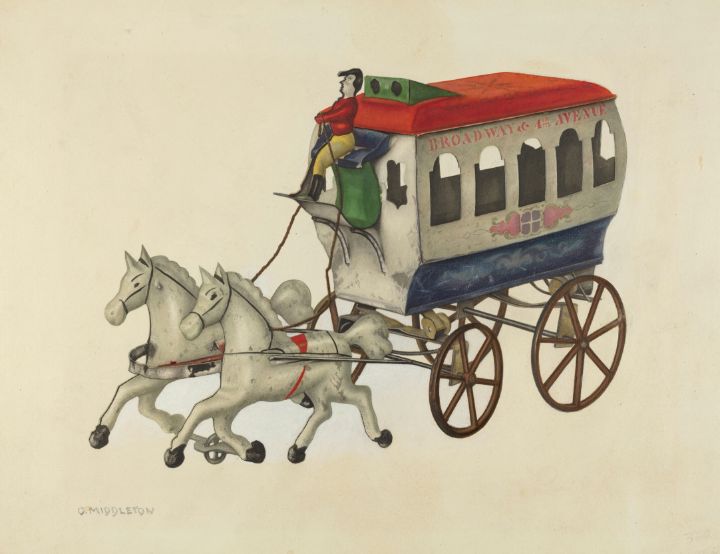 Toy Bus - Great Art Library - Paintings & Prints, People & Figures ...