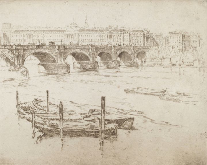 Waterloo Bridge and Somerset House - Great Art Library - Paintings ...