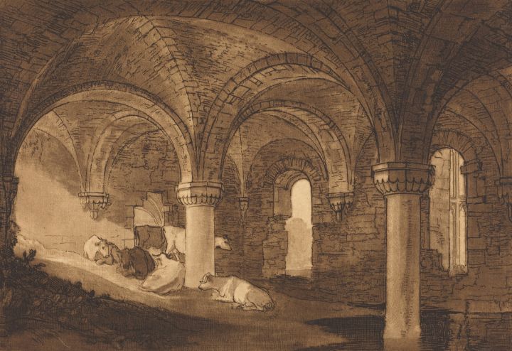 Crypt of Kirkstall Abbey - Great Art Library - Paintings & Prints ...