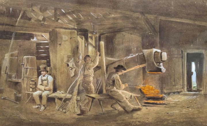 In the forge - Great Art Library - Paintings & Prints, People & Figures ...