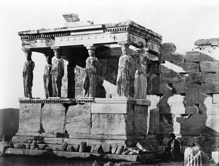 Caryatides Erectheum - D Constanti - Great Art Library - Paintings ...