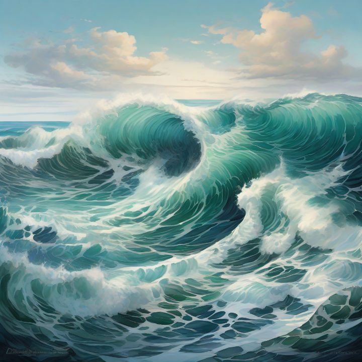 The Beauty Of The Ocean Waves Digital Arts Digital Art AI The Beauty Of The Ocean Waves Digital Arts Digital Art AI