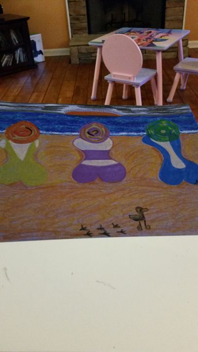 beach buddies - Hewitts art - Drawings & Illustration, Abstract, Color ...