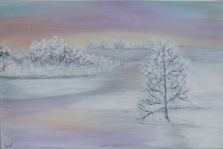 Winter silence - @s.avei_art - Paintings & Prints, Landscapes & Nature ...