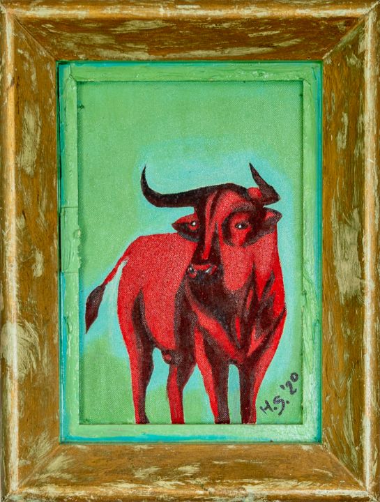 Bull. SOLD - Helena Safari - Paintings & Prints, Animals, Birds, & Fish ...