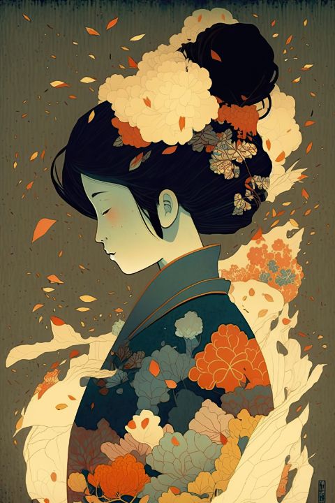 Enchanting Geisha, Harmony of Beauty - Peter Balan - Digital Art & AI ...