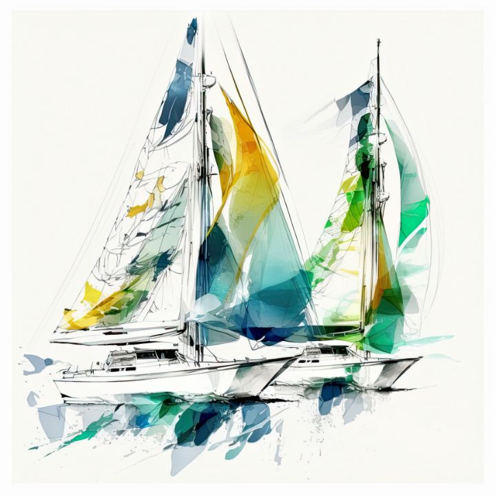 Sailing Symphony - Peter Balan - Digital Art & AI, Sports & Hobbies ...