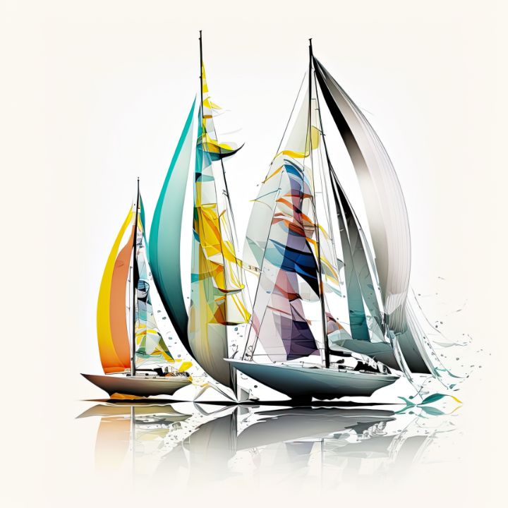 Sailing Symphony - Peter Balan - Digital Art & AI, Sports & Hobbies ...