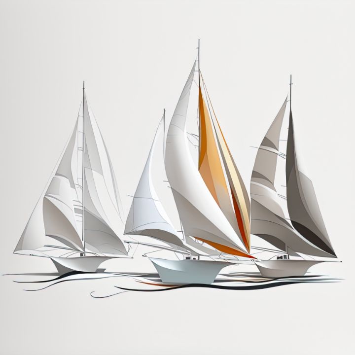 Sailing Symphony - Peter Balan - Digital Art & AI, Sports & Hobbies ...