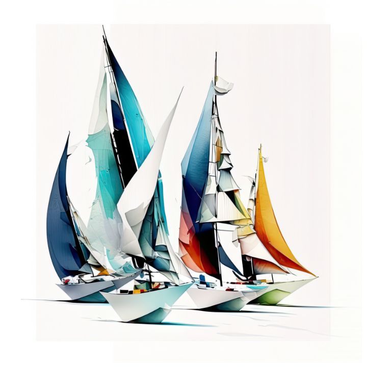 Sailing Symphony - Peter Balan - Digital Art & AI, Sports & Hobbies ...