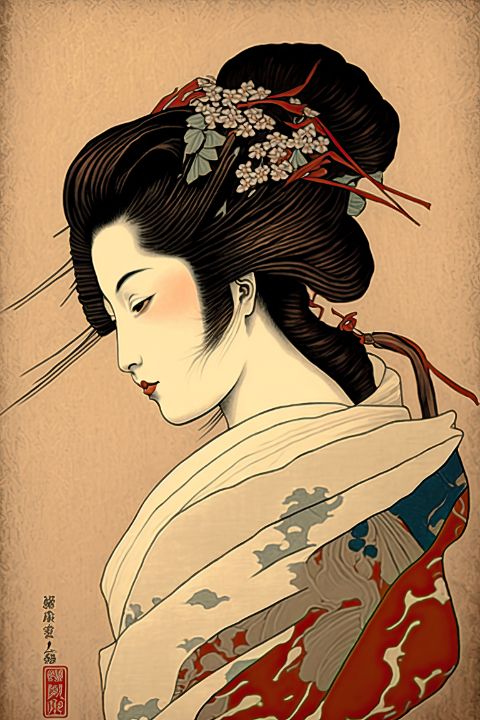 Enchanting Geisha, Harmony of Beauty - Peter Balan - Digital Art & AI ...