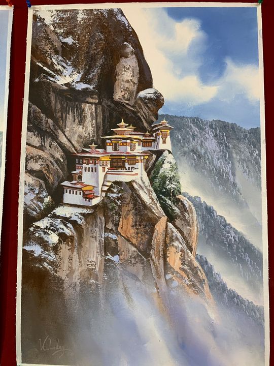 Taktsang( Tiger Nest ) - Traditional Live Painting - Drawings ...