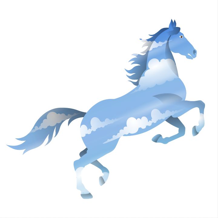Horse with clouds - Arabian Nights Digital - Digital Art & AI, Animals ...