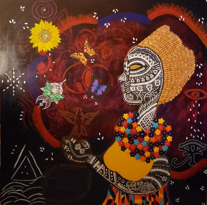 The Flower Bearer - Sumaiyah Wysdom Yates - Paintings & Prints, Ethnic ...