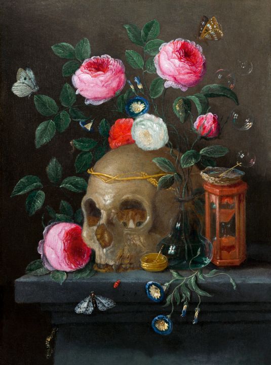 Vanitas Still Life and a Cat - Almond Shake - Paintings & Prints ...