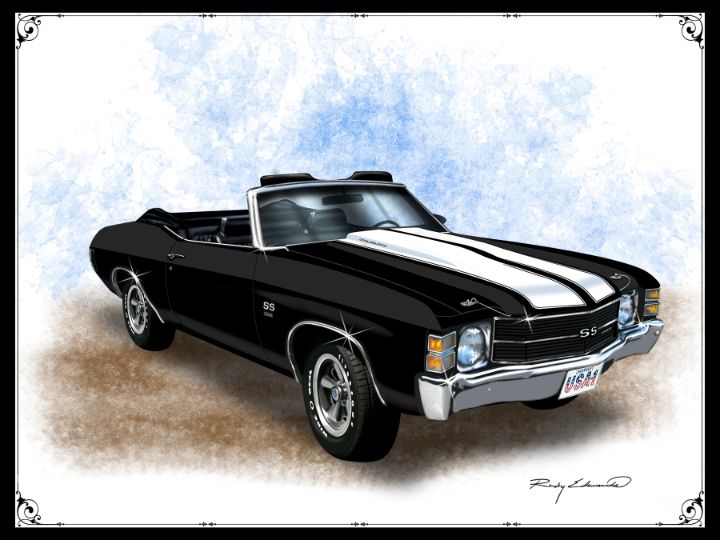 1971 Chevelle SS Convertible Print - Studio21Graphix - Digital Art ...