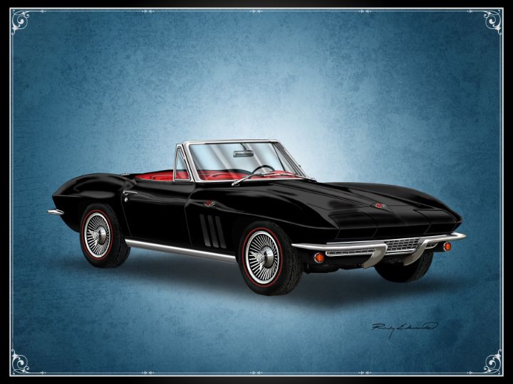 1966 Corvette Convertible Art Print - Studio21Graphix - Digital Art ...