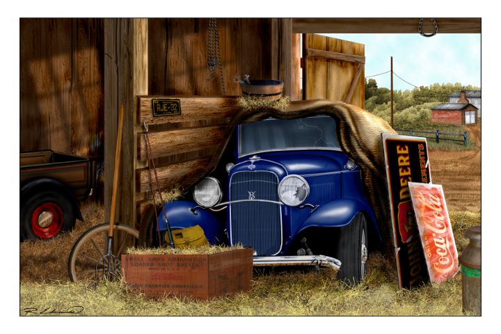 1932 Ford Barn Find Car Art Print - Studio21Graphix - Digital Art & AI ...