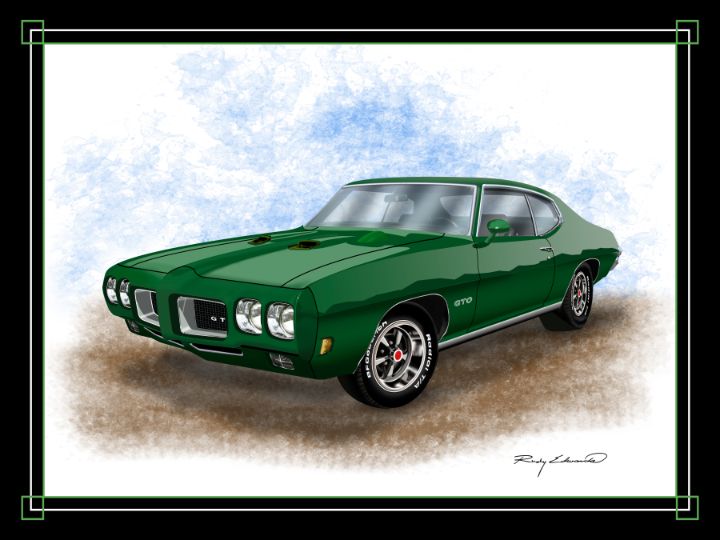 1970 Pontiac GTO Car Art Print - Studio21Graphix - Digital Art & AI ...